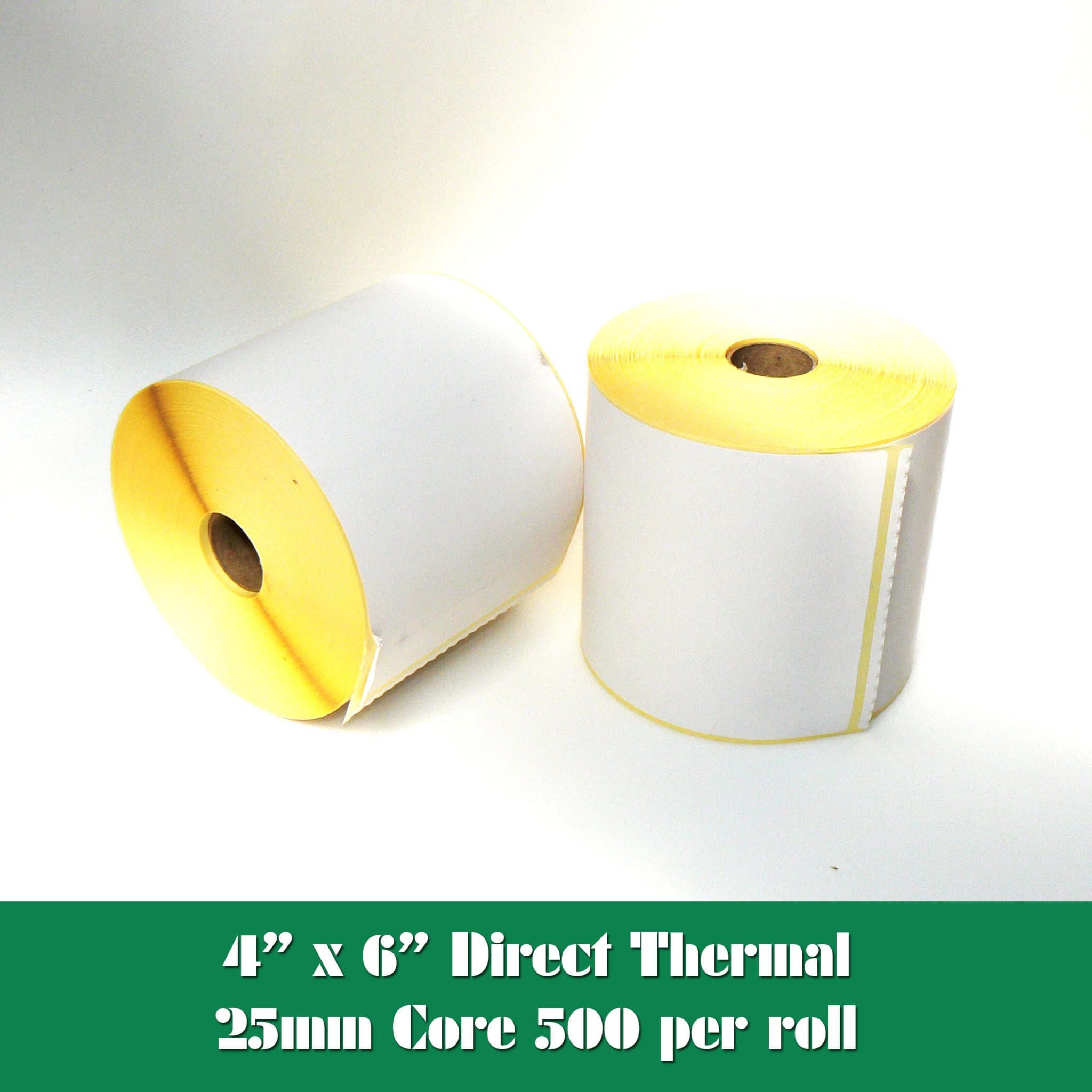 4 x 6 Direct Thermal Labels - 25mm core